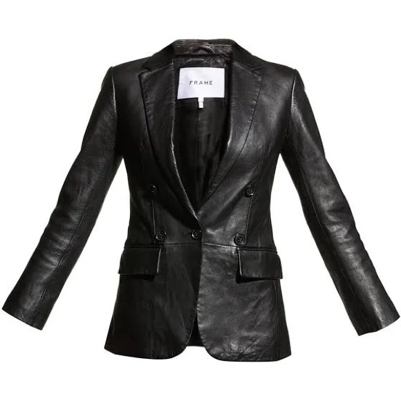Frame Denim | Jackets & Coats | Frame Leather Blazer | Poshmark